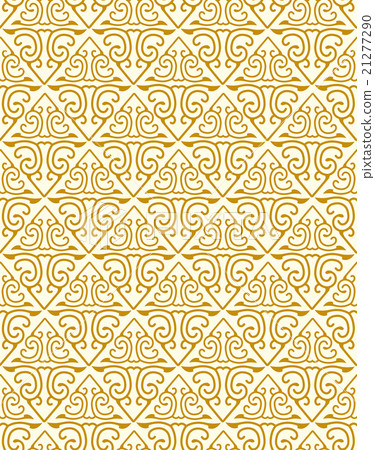 Yellow Colors Damask Style Pattern design. - Stock Illustration ...