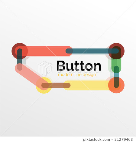 Thin line design geometric button, flat-插圖素材 [21279468] - PIXTA圖庫