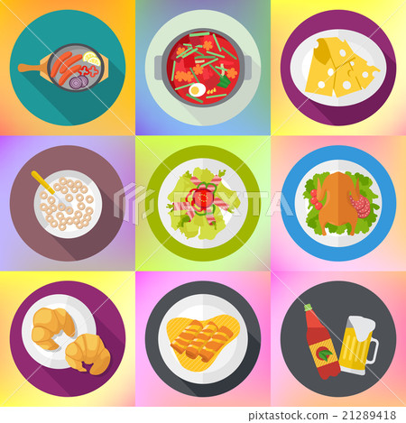 restaurant homemade food signs set - Stock Illustration [21289418] - PIXTA