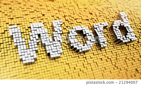 Pixelated Word - Stock Illustration [21294007] - PIXTA