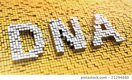 Pixelated DNA - Stock Illustration [21294880] - PIXTA