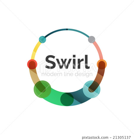 Vector swirl circle logo - Stock Illustration [21305137] - PIXTA