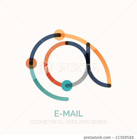 Vector email business symbol, or at sign logo - Stock Illustration ...