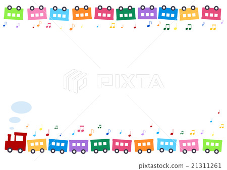 Train frame like a colorful toy - Stock Illustration [21311261] - PIXTA