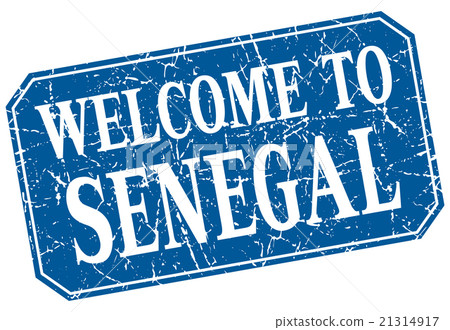 welcome to Senegal blue square grunge stamp - Stock Illustration ...