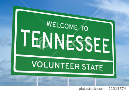Welcome to Tennessee state road sign - Stock Illustration [21315774 ...