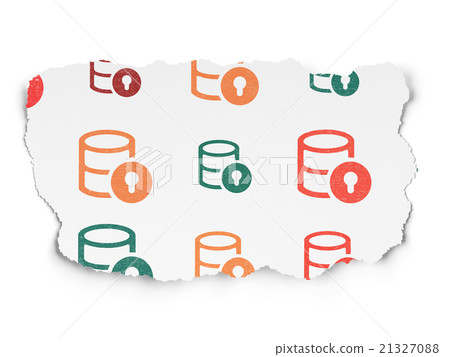 Programming concept: Database With Lock icons on - Stock Illustration [21327088] - PIXTA