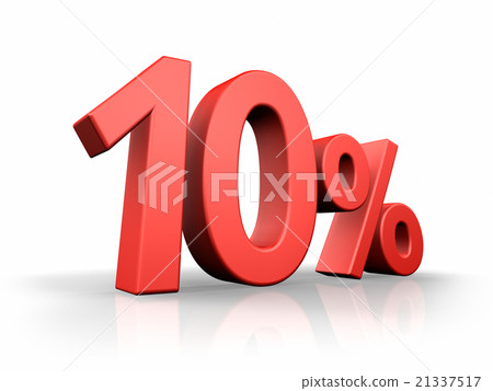 Red Ten Percent - Stock Illustration [21337517] - PIXTA