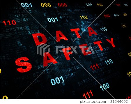Data concept: Data Safety on Digital background - Stock Illustration ...
