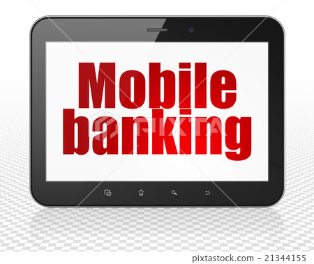 Banking concept: Tablet Pc Computer with Mobile - Stock Illustration ...