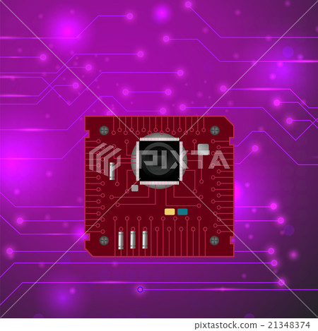 Modern Computer Technology Pink Background - Stock Illustration ...