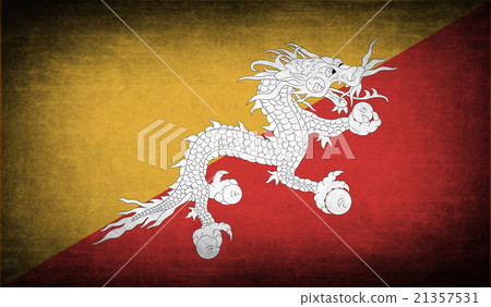 Flag of Bhutan with old texture. Vector - Stock Illustration [21357531 ...