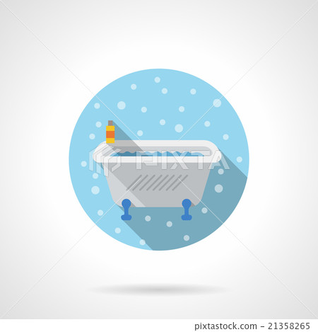 Classic bath round flat color vector icon - Stock Illustration ...