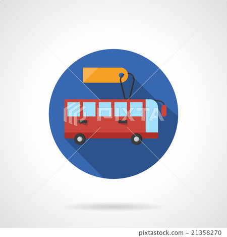 Bus for rent round flat color vector icon-插圖素材 [21358270] - PIXTA圖庫