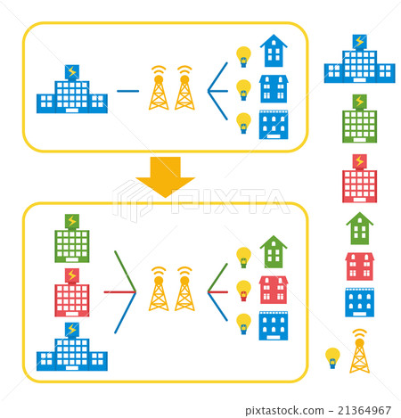 Illustration of power liberalization - Stock Illustration [21364967 ...