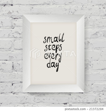 Motivational poster "small steps every day" - Stock Illustration ...