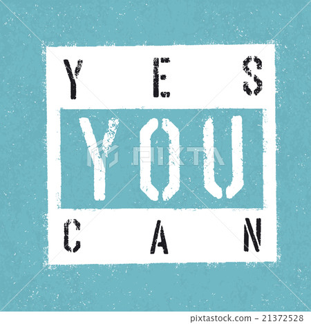 Yes you can poster. With textured background - Stock Illustration ...