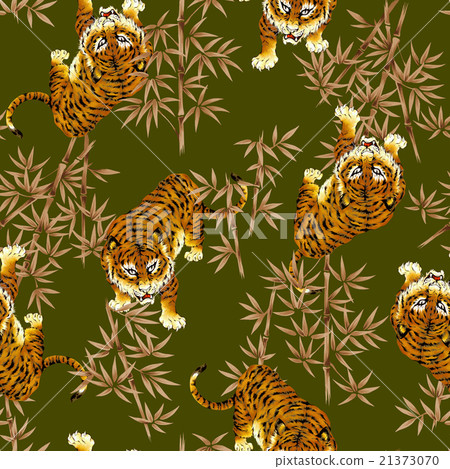 Japanese tiger pattern - Stock Illustration [21373070] - PIXTA