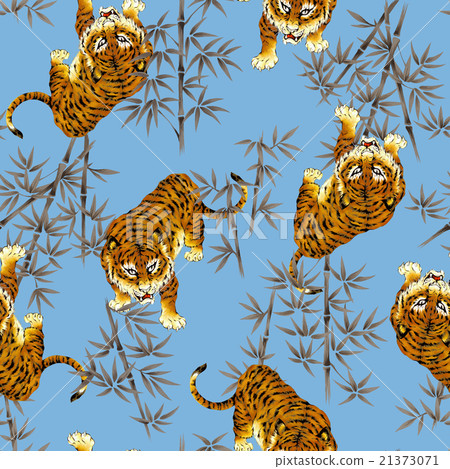 Japanese tiger pattern - Stock Illustration [21373071] - PIXTA