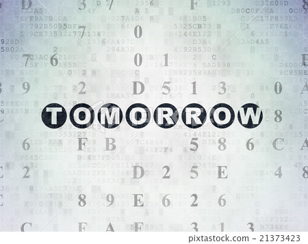 Tomorrow on Digital Paper background - Stock Illustration [21373423 ...