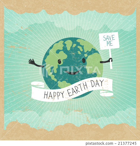 Cartoon Earth Illustration. Planet smile - Stock Illustration [21377245 ...