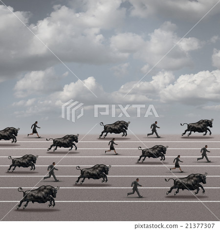 Bull Run - Stock Illustration [21377307] - PIXTA