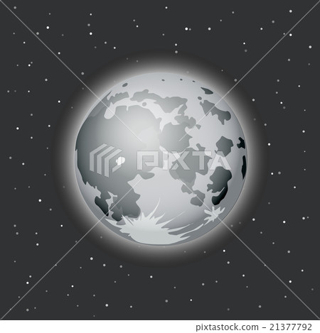 The Moon in space vector illustration - Stock Illustration [21377792 ...