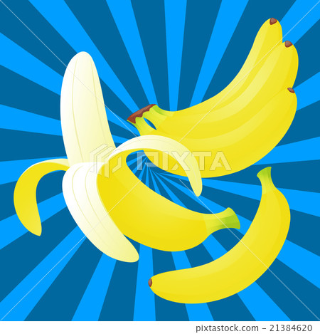bananas on a blue background close-up. vector - Stock Illustration ...