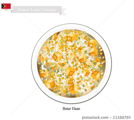 Batar Daan or Traditional Timor-Leste Corn Soup - Stock Illustration ...