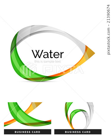Abstract geometric water drop design - Stock Illustration [21390674 ...