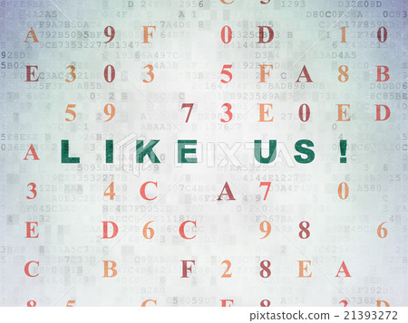 Like us! on Digital Paper background - Stock Illustration [21393272 ...