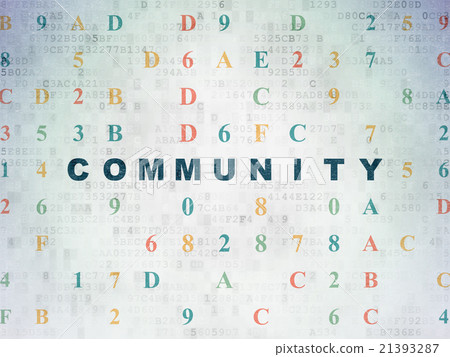 Community on Digital Paper background - Stock Illustration [21393287 ...