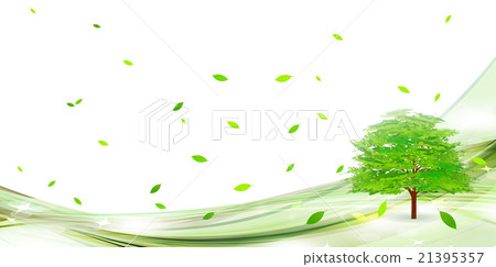 Leaf fresh green tree background - Stock Illustration [21395357] - PIXTA