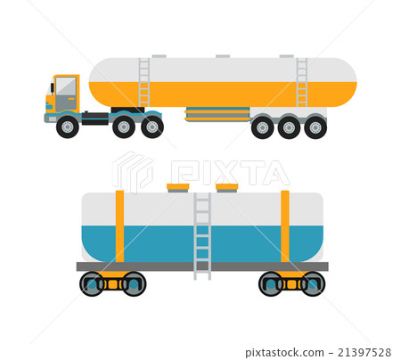 Oil logistic petroleum transportation, tank car - Stock Illustration ...