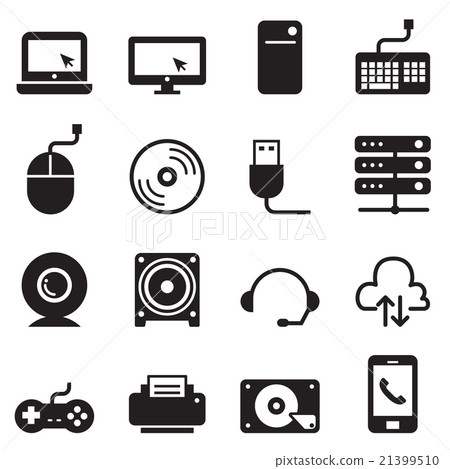 Computer and Accessories Icon - Stock Illustration [21399510] - PIXTA