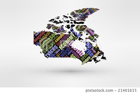 Map of Canada. Theme of economy and global finance - Stock Illustration ...
