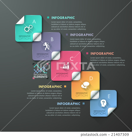 Modern Infographic Numbered Template - Stock Illustration [21407309 ...