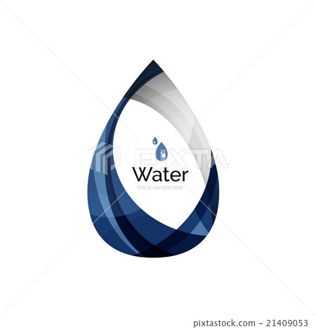 Abstract geometric water drop design - Stock Illustration [21409053 ...