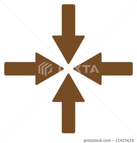 Collide Arrows Icon - Stock Illustration [21425628] - PIXTA