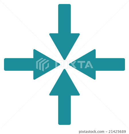 Collide Arrows Icon - Stock Illustration [21425689] - PIXTA