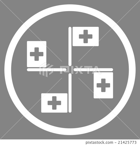 Hospital Flags Icon - Stock Illustration [21425773] - PIXTA