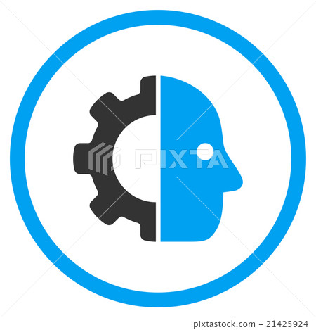 Cyborg Face Icon - Stock Illustration [21425924] - PIXTA