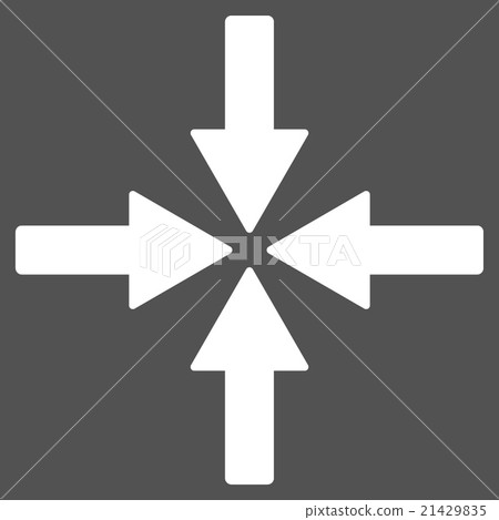 Collide Arrows Icon - Stock Illustration [21429835] - PIXTA