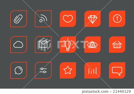 Modern web and mobile application pictograms - Stock Illustration ...