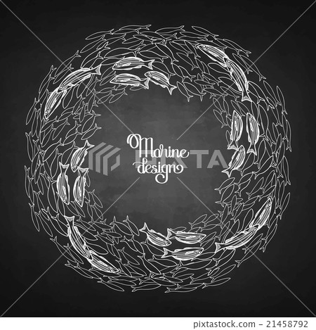 Ocean fish wreath - Stock Illustration [21458792] - PIXTA