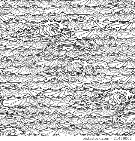Ocean waves pattern - Stock Illustration [21459002] - PIXTA
