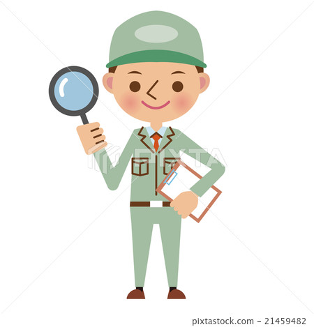 Men in work clothes (inspection image) - Stock Illustration [21459482 ...