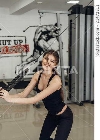Sexy girl on a simulator - Stock Photo [21472811] - PIXTA