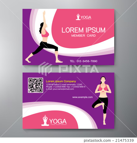 Yoga and Sport Card Design. - Stock Illustration [21475339] - PIXTA