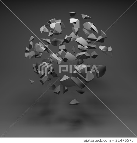 Abstract spherical cloud of explosive fragments - Stock Illustration ...